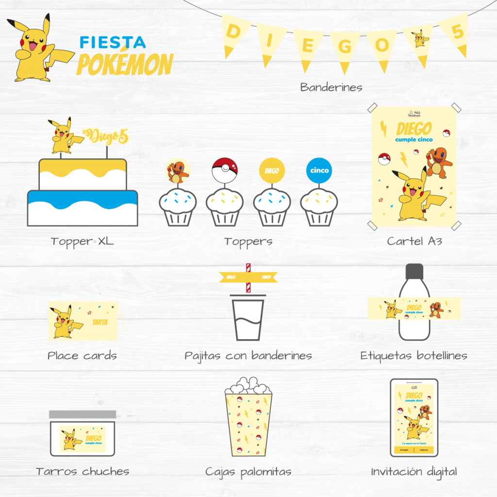 Fiesta Pokémon — Diseño decoración personalizada